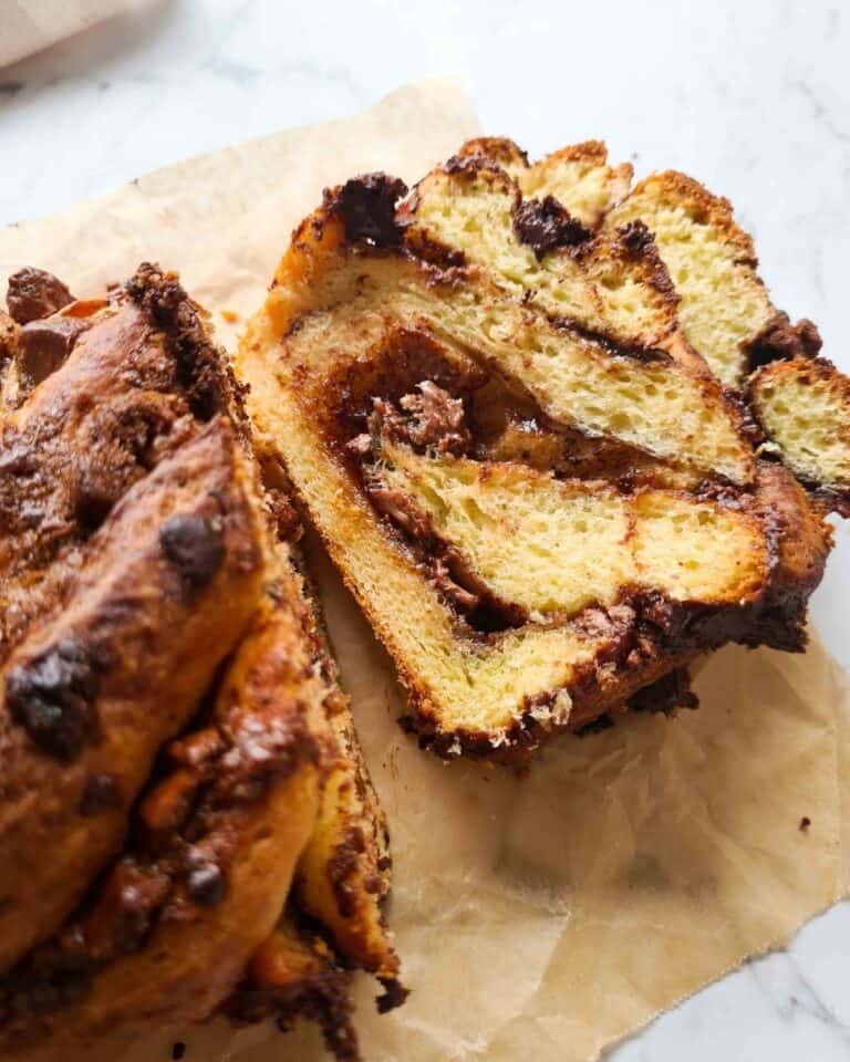 Chocolate brioche babka - Casually Peckish