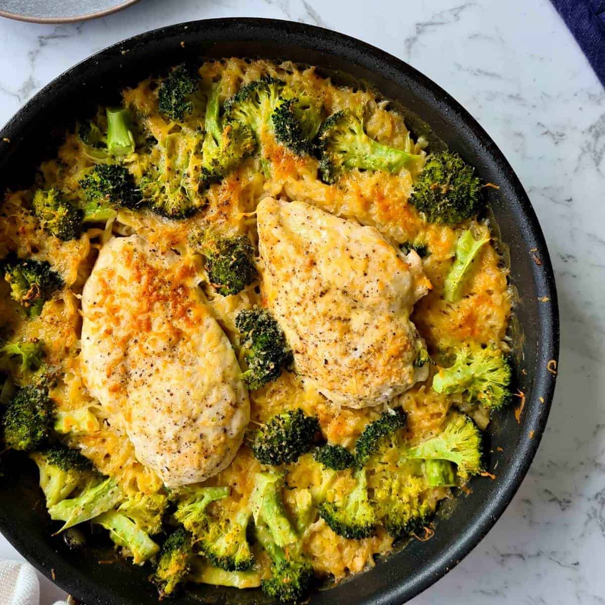 Baked Chicken and Broccoli Risoni - Casually Peckish